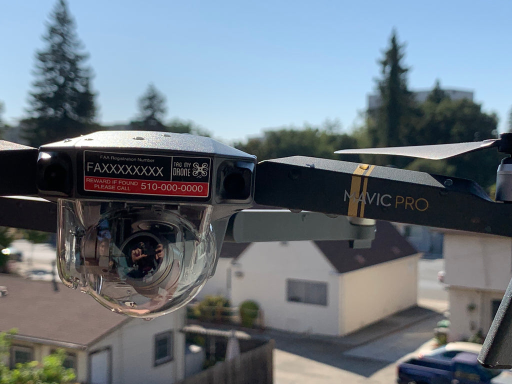 FAA Drone Label | Reward Black-Red